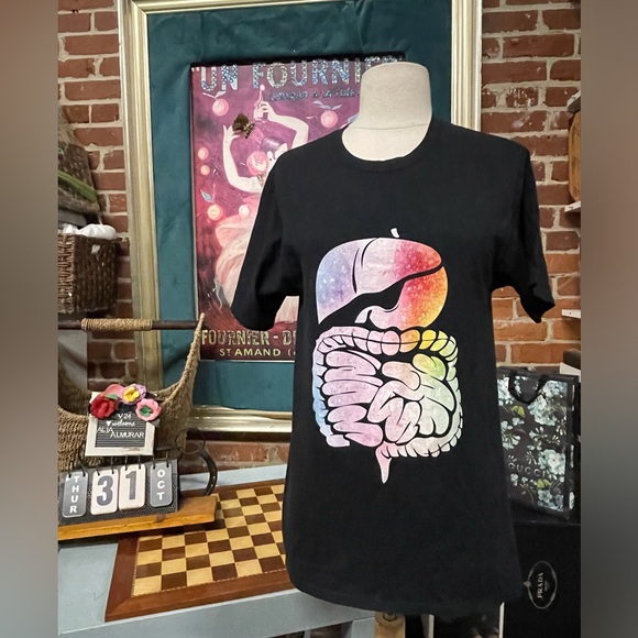 Tops | Human Internal Organs Anatomy Art Digestive System On Womens ...